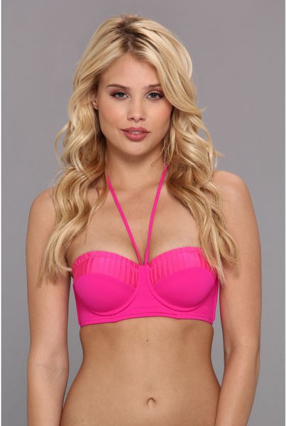 Seafolly Goddess Strapless Bustier Bra In Pink Neon Pink Lyst
