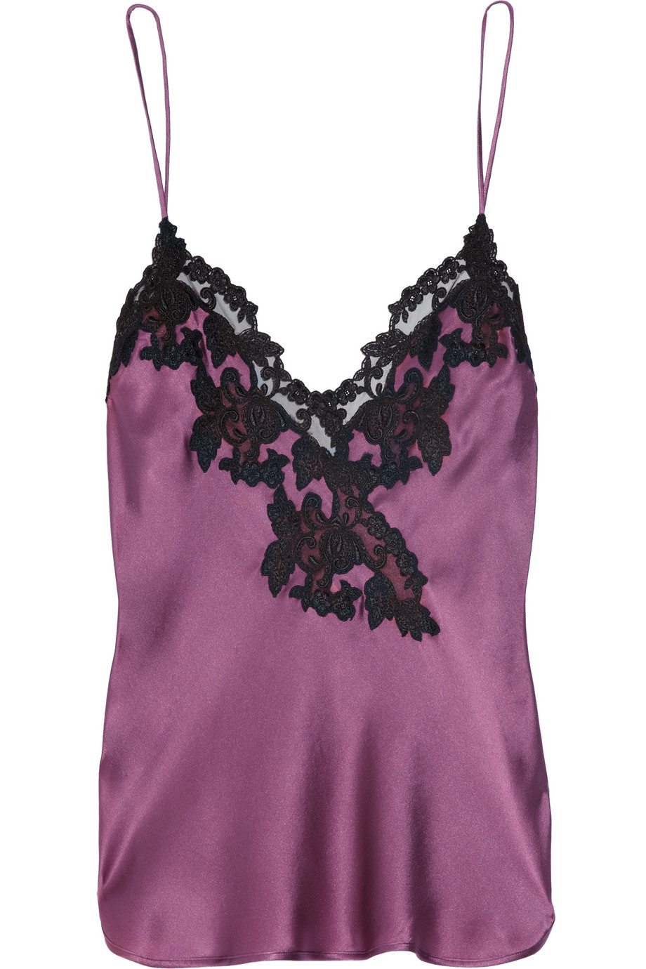 La Perla Maison Silk Blend Camisole In Purple Violet Lyst