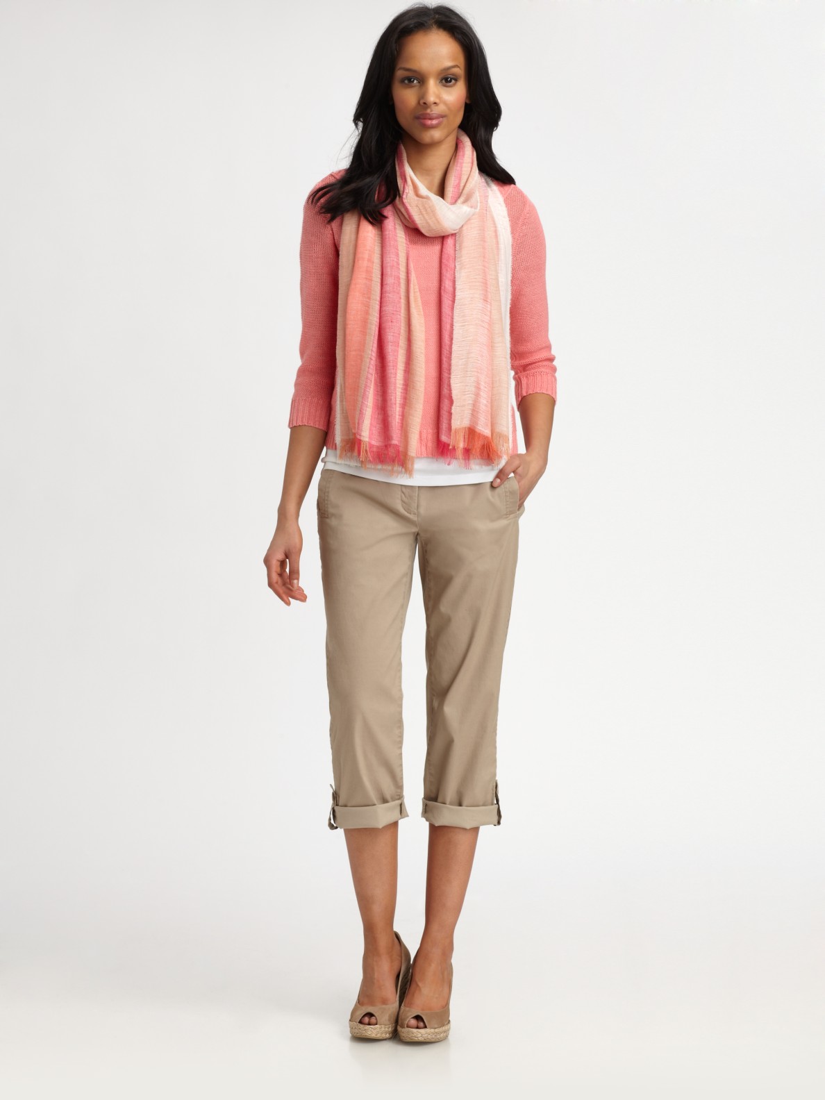Eileen Fisher Linen Boxy Top in Pink (strawberry) | Lyst Eileen Fisher Linen Boxy Top in Pink (strawberry) | Lyst