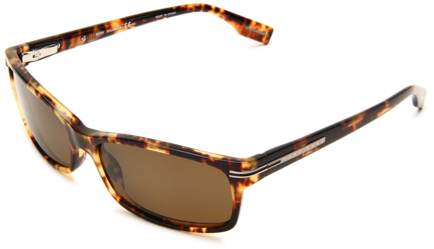 Hugo Boss Boss By Hugo Boss Mens Boss S Rectangle Sunglasses In Brown For Men Havana Vintage