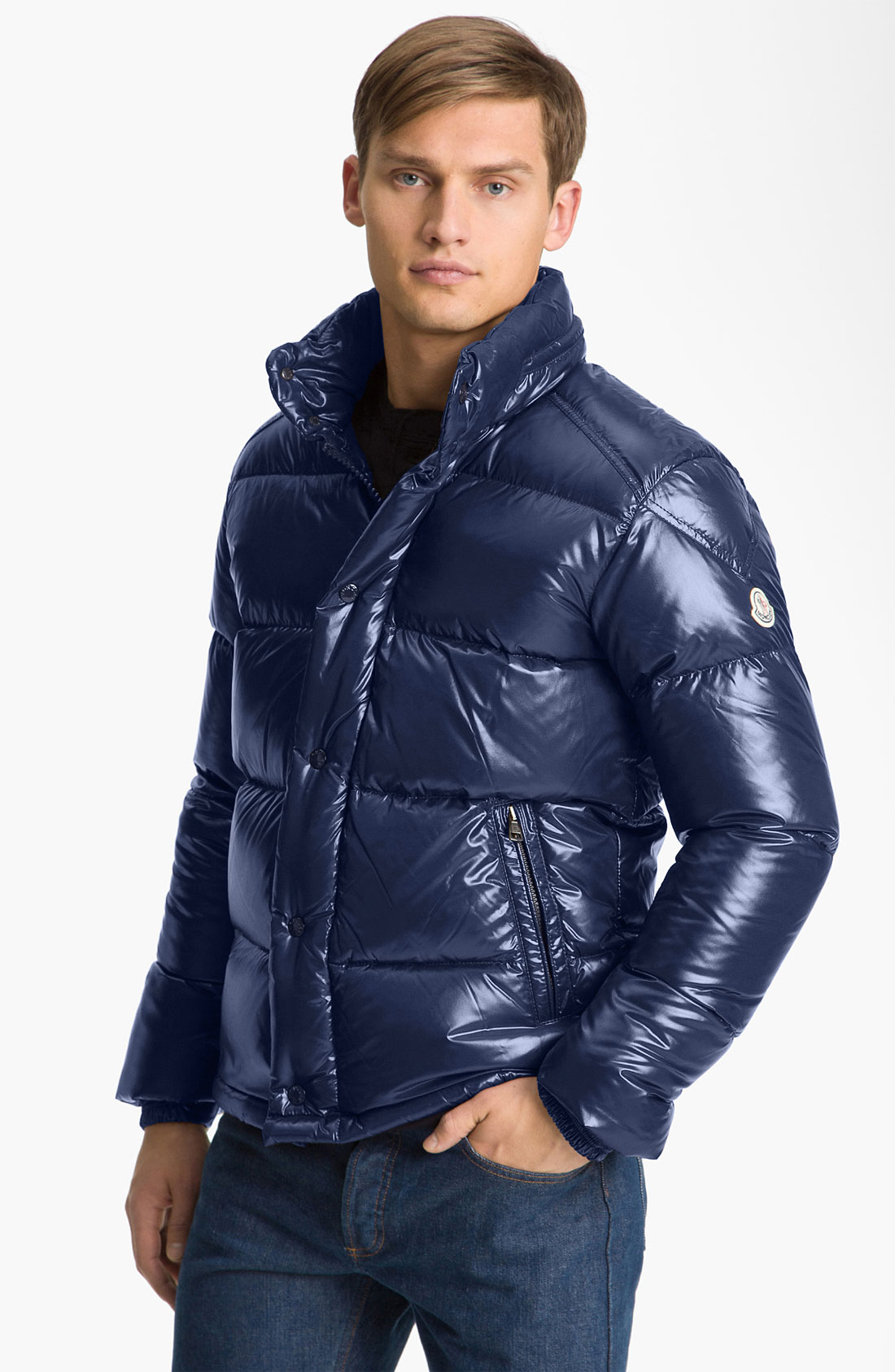 Moncler Ever Quilted Puffer Jacket In Blue For Men navy Lyst Moncler Ever Quilted Puffer Jacket In Blue For Men navy Lyst