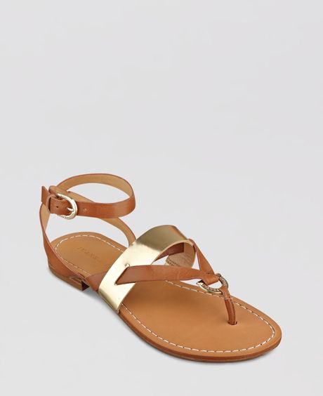 Ivanka Trump Flat Thong Sandal Pasha Grecian in Gold (gold/tan) | Lyst Ivanka Trump Flat Thong Sandal Pasha Grecian in Gold (gold/tan) | Lyst
