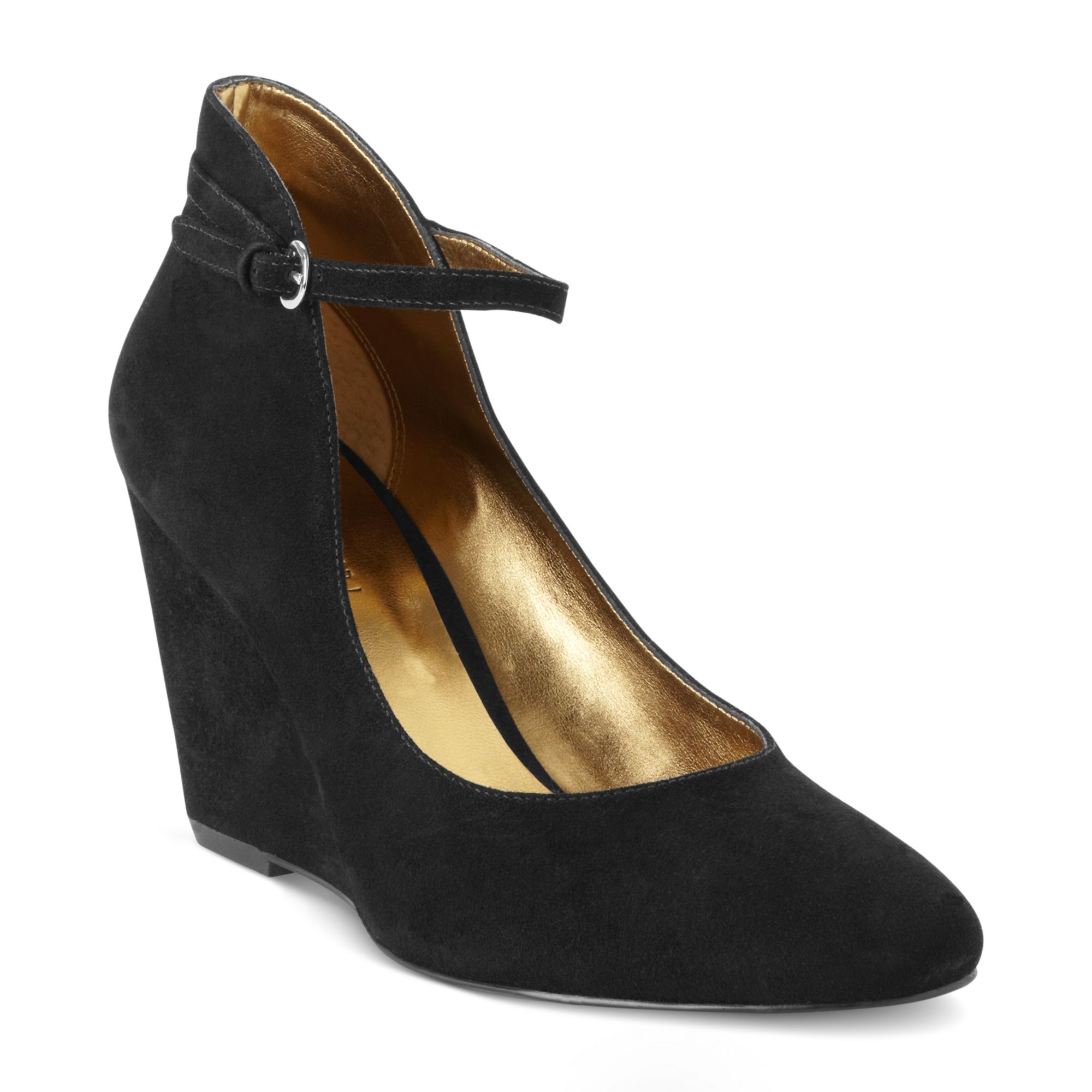 Nine West Zelene Wedges In Black Black Suede Lyst