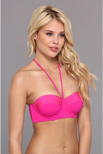 Seafolly Goddess Strapless Bustier Bra In Pink Neon Pink Lyst