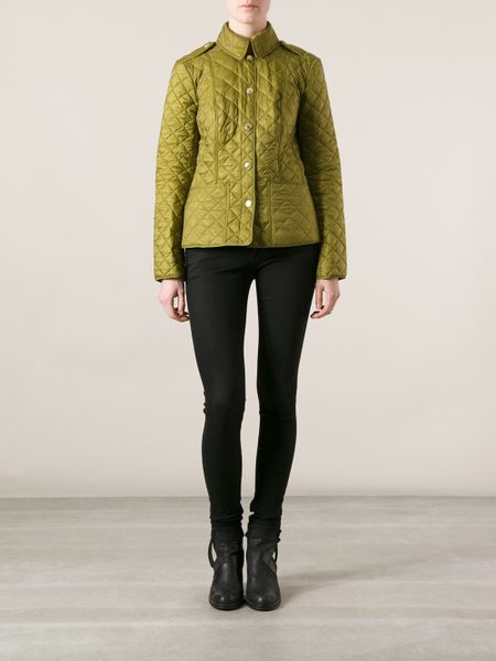 Burberry Brit Quilted Jacket in Green | Lyst Burberry Brit Quilted Jacket in Green | Lyst