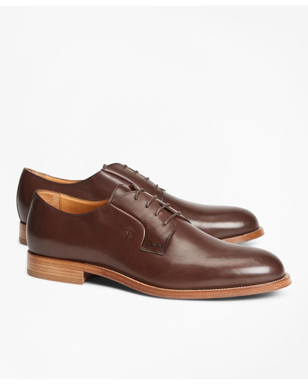 Brooks Brothers Leather Lace-up Shoes in Dark Brown (Brown) for Men - Lyst