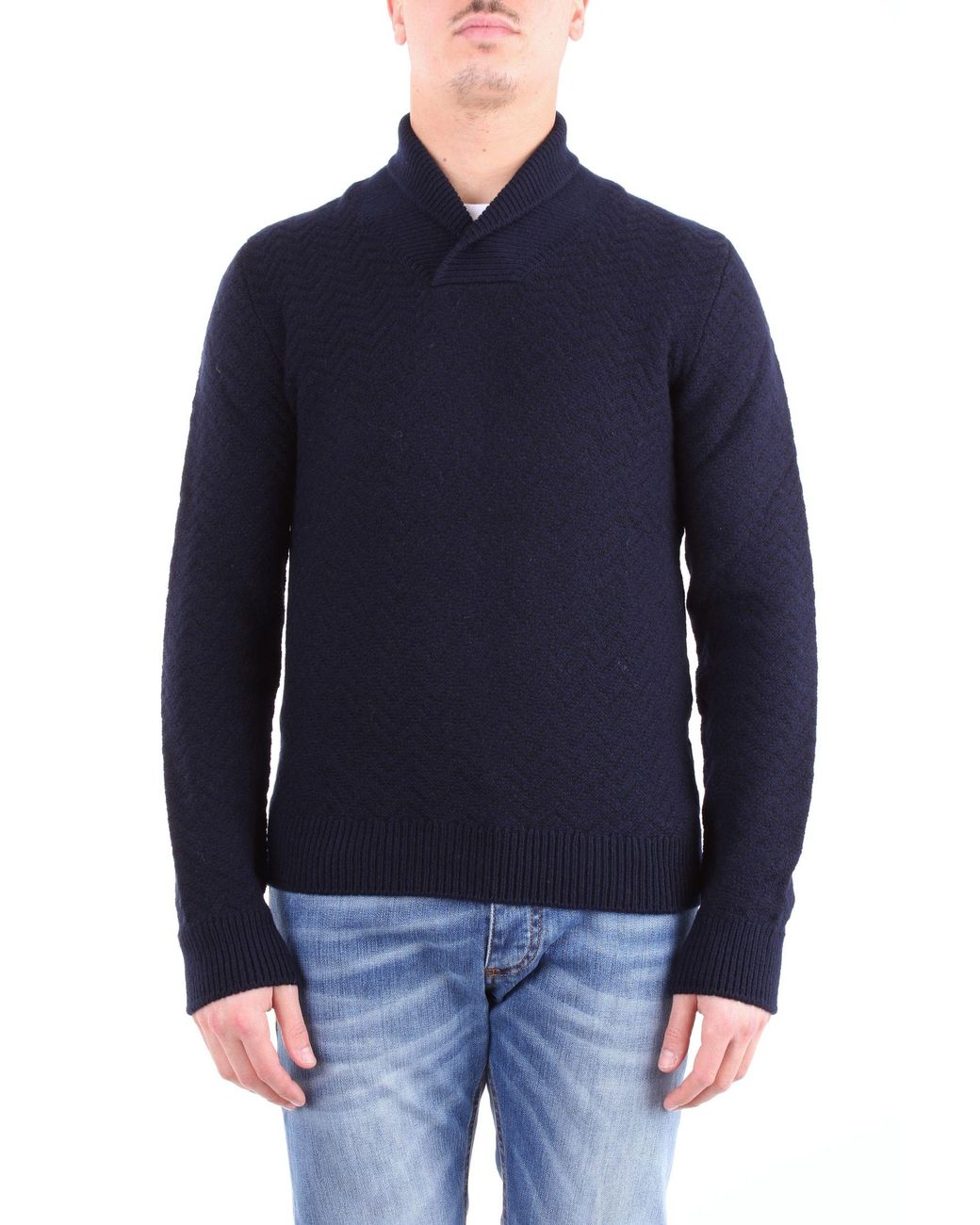 Tagliatore Blue Wool Sweater in Blue for Men - Lyst