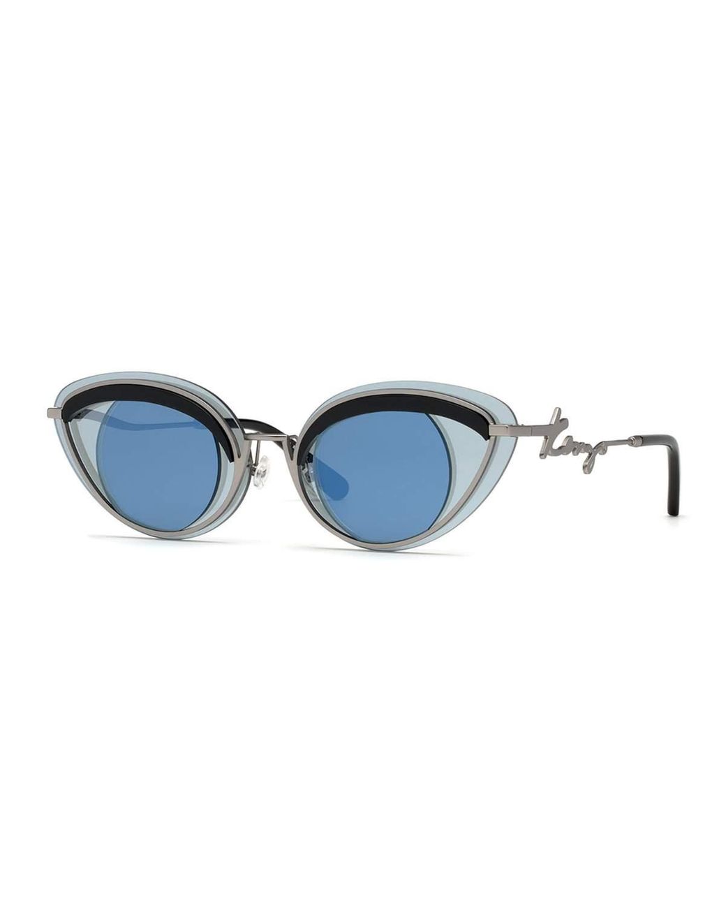 KENZO Men's Eye-aesthetic Metal Sunglasses in Blue for Men - Lyst
