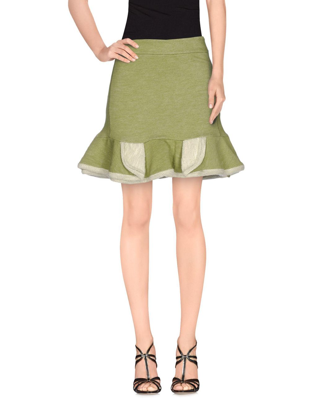Lyst - Patrizia Pepe Mini Skirt in Green