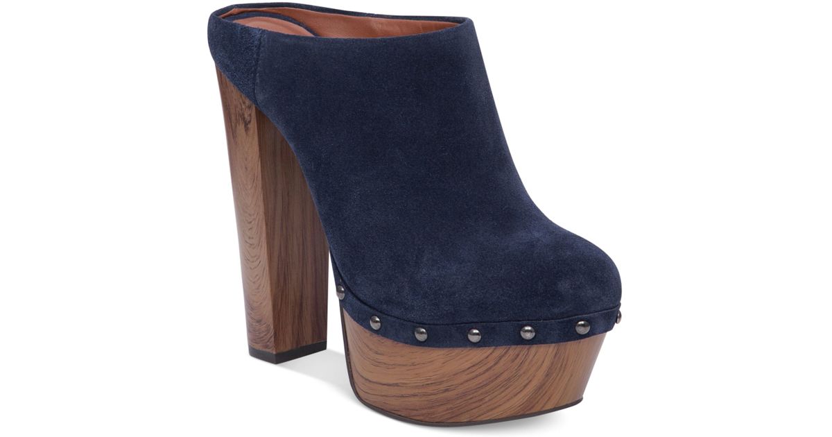 Jessica simpson Denley Platform Clogs in Blue (Military Blue) | Lyst