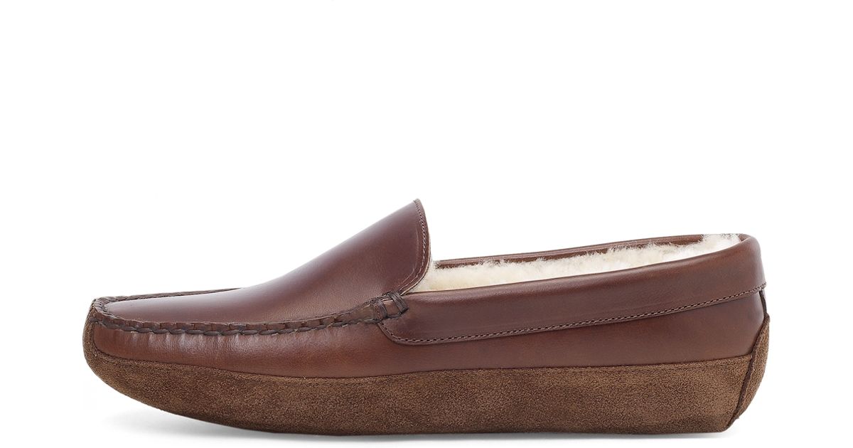 Brooks brothers Shearling Slippers in Brown for Men | Lyst