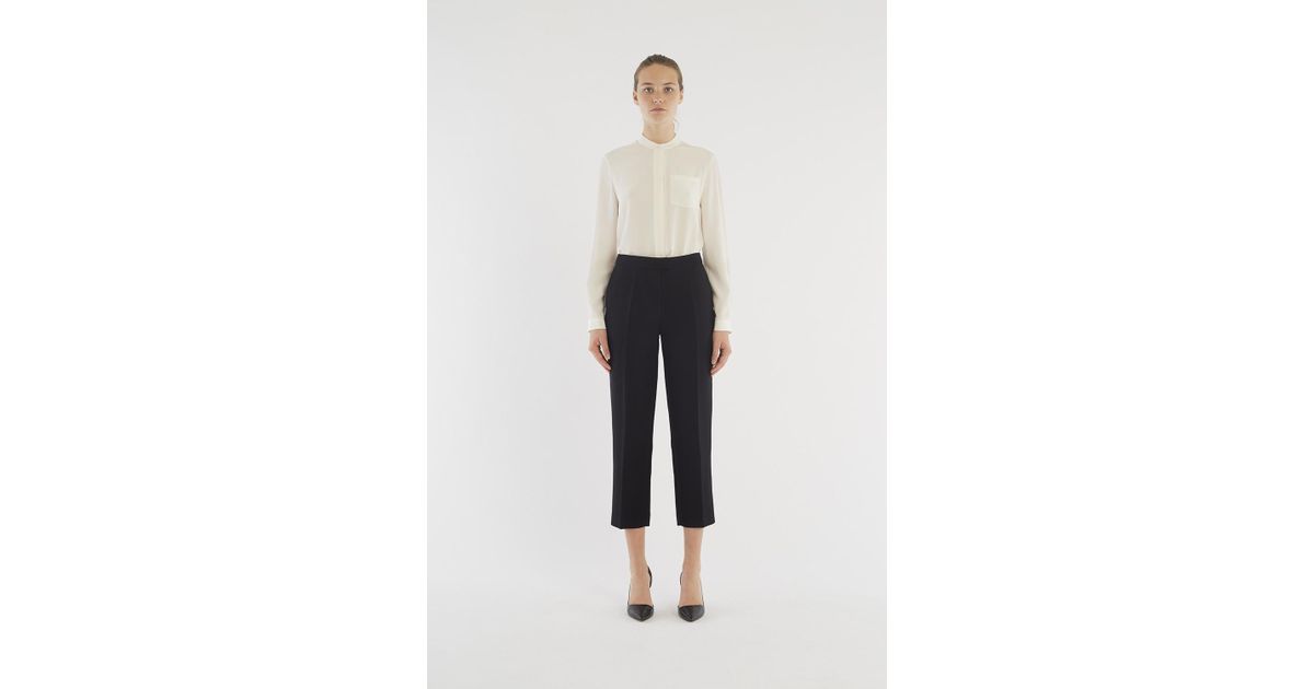 Lyst - 3.1 Phillip Lim Skinny Cropped Needle Pant in Black