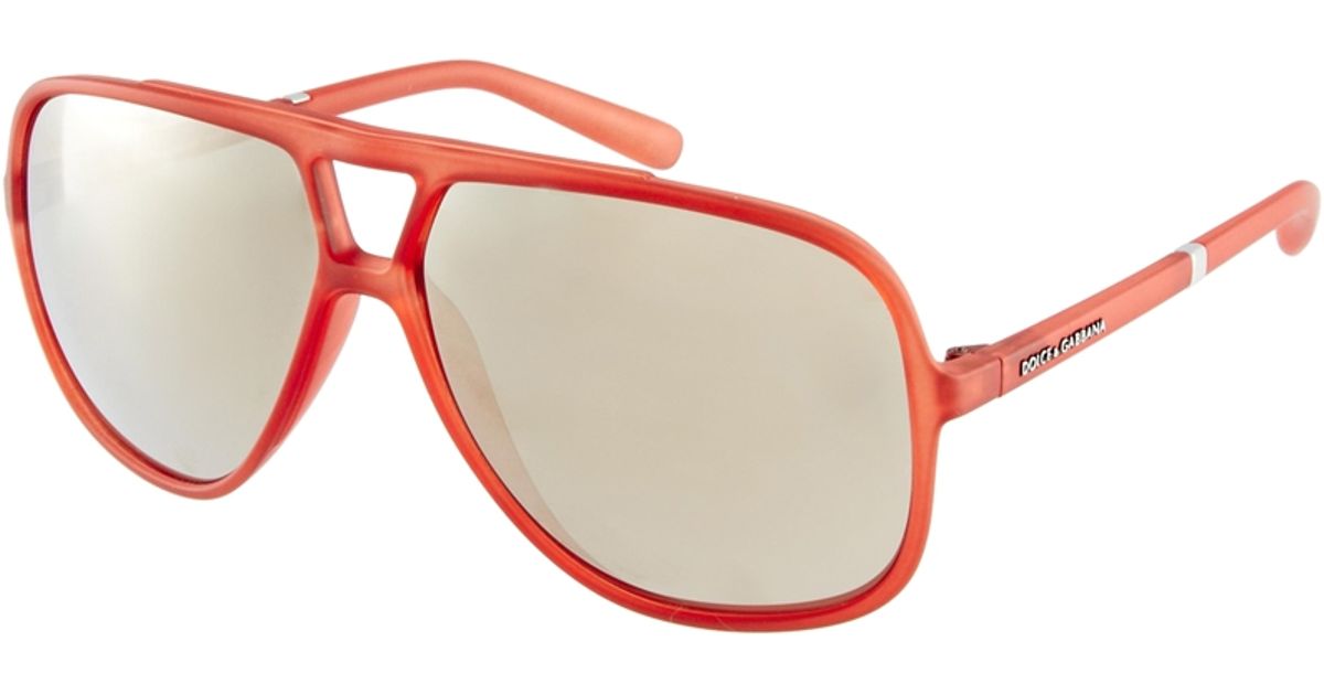Lyst Dolce And Gabbana Aviator Sunglasses In Red For Men