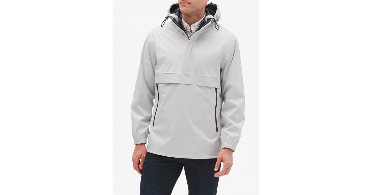 Lyst - Banana Republic Factory Water-resistant Anorak Jacket in Gray ...