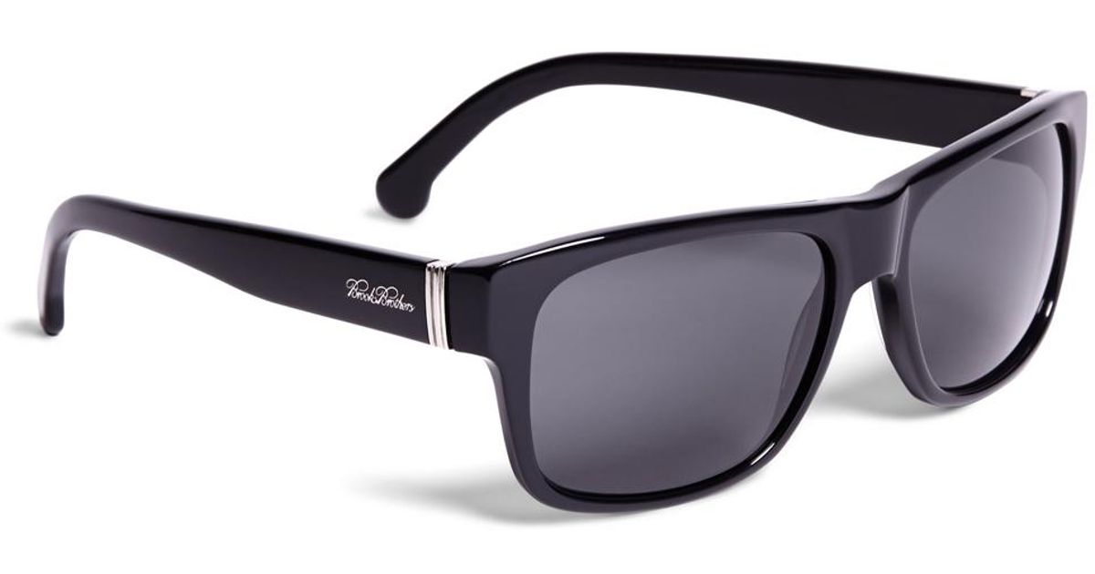 Lyst - Brooks Brothers Plastic Square Framed Sunglasses in Black for Men