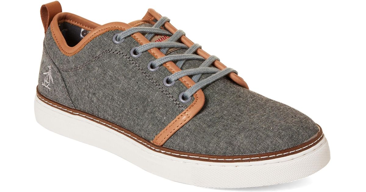 Original Penguin Leather Black Carlin Low-top Sneakers for Men - Save ...