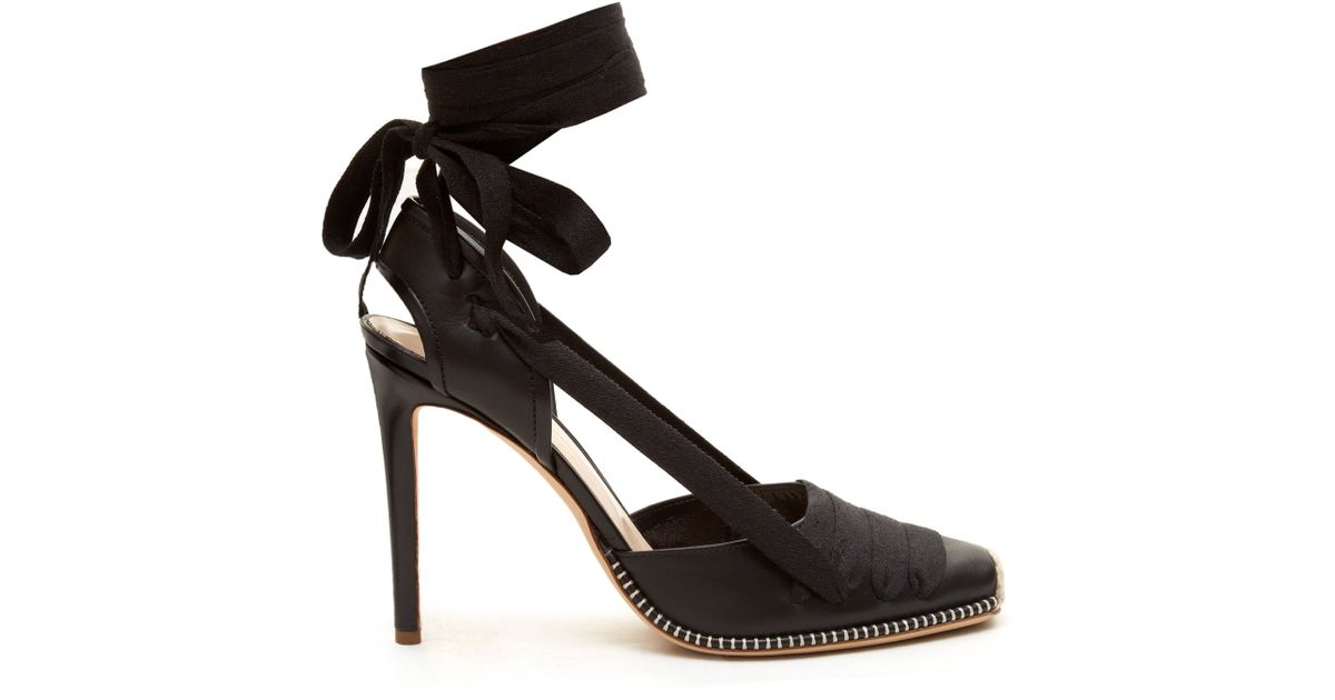 Altuzarra Wraparound Leather Pumps in Black | Lyst