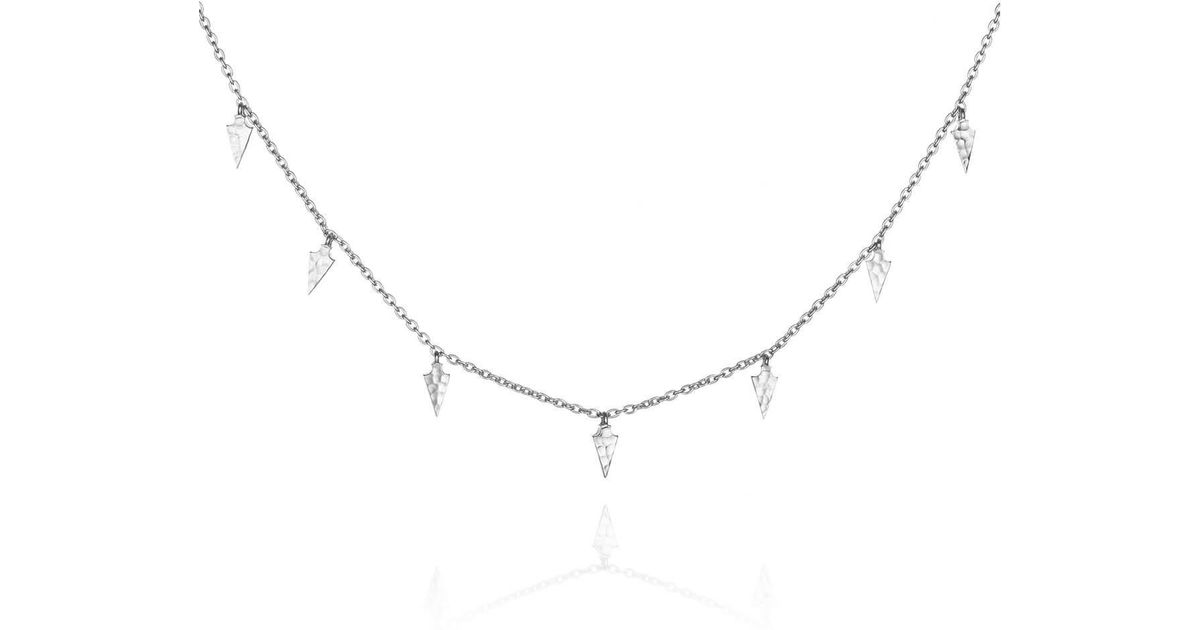Coco & Kinney Sterling Silver Plated Sarah Necklace in Metallic - Lyst