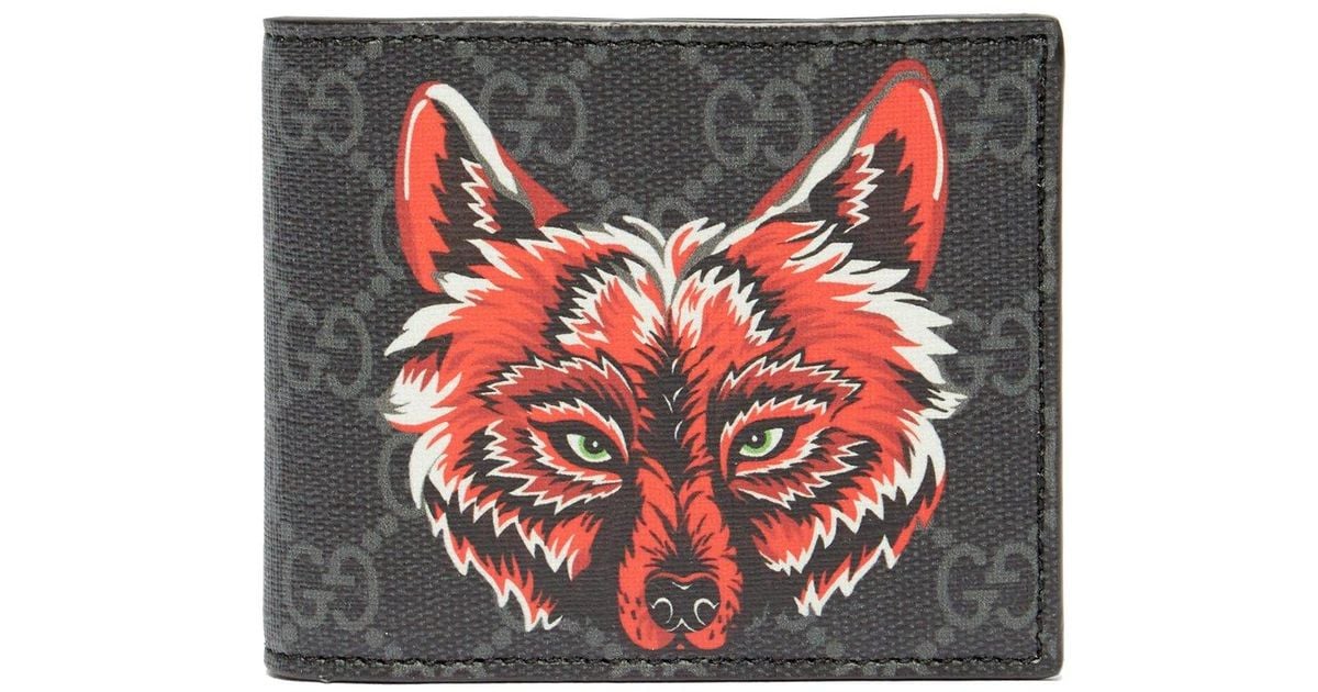 Gucci Gg Supreme Wolf Wallet | semashow.com