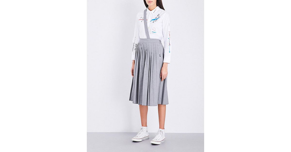 Lyst - Chocoolate Pleated Skirt in Gray