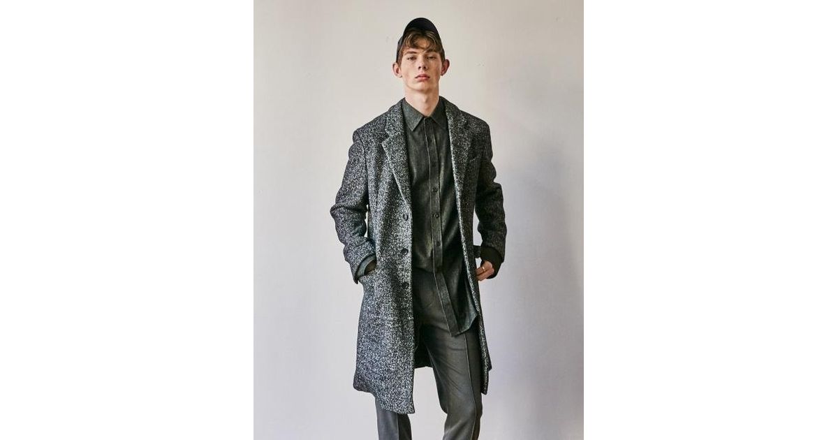 Lyst - Yan13 Semifit Wool Bokashi Long Jacket_black in Black for Men