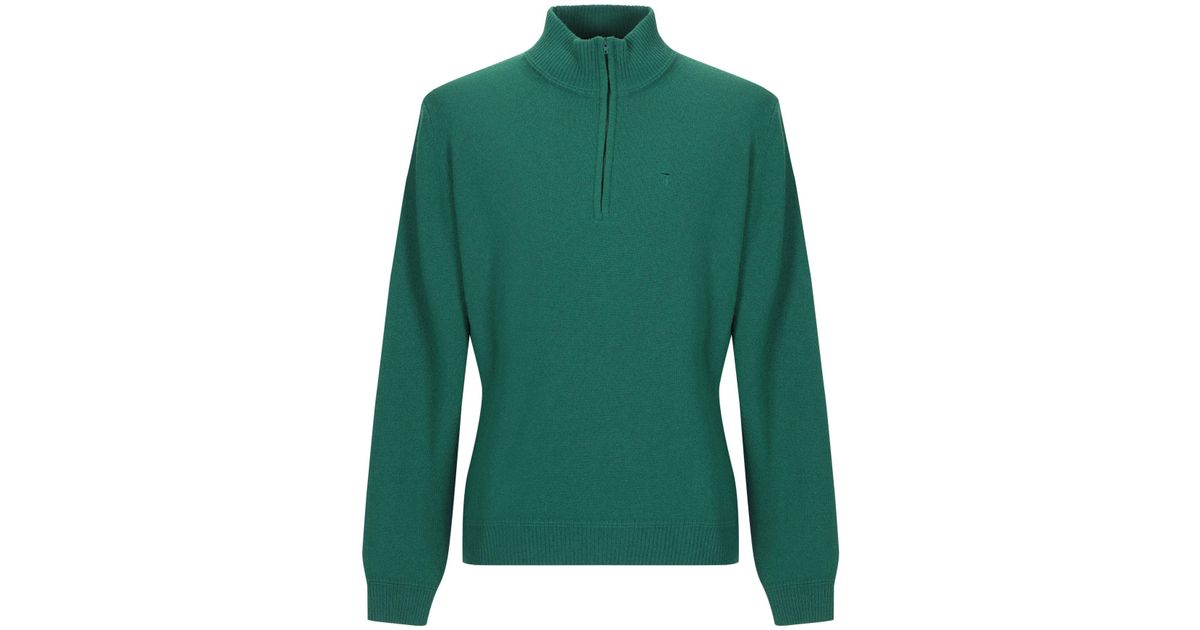 Tru Trussardi Synthetic Turtleneck in Green for Men - Lyst