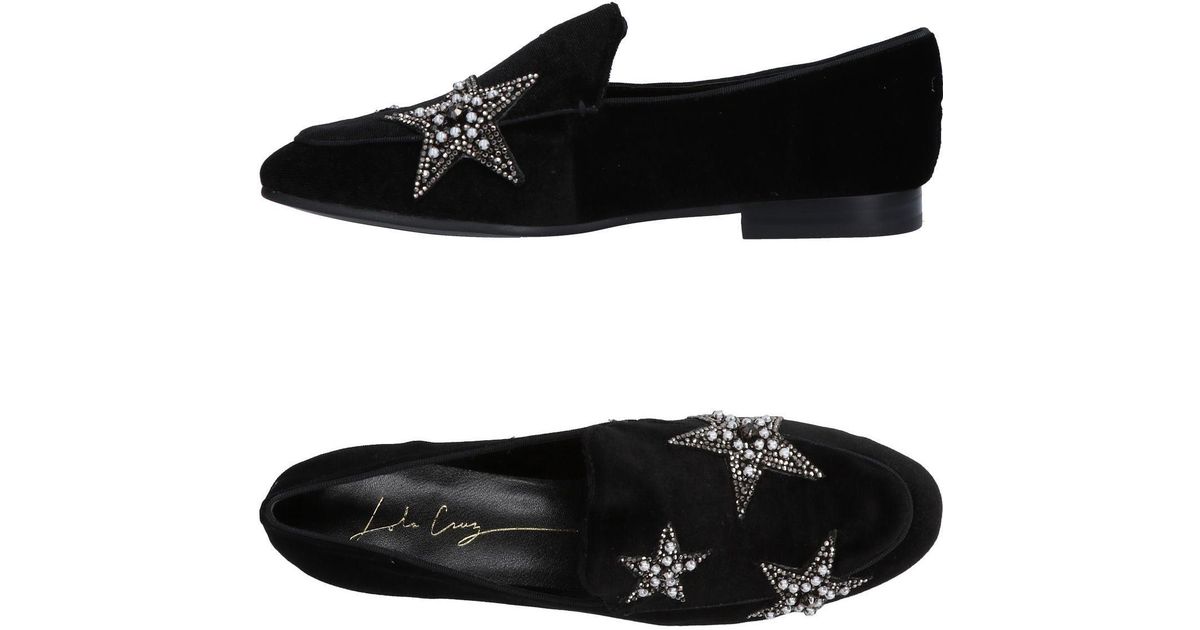 Lola Cruz Velvet Loafer in Black - Save 20% - Lyst