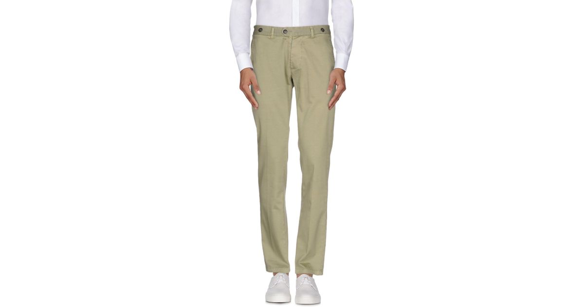 Macchia J Cotton Casual Pants in Khaki (Green) for Men - Lyst
