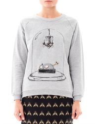 Lyst - Mother Of Pearl Embellished Sweatshirt in Gray