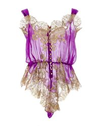 Lyst - Rosamosario Gold And My Love Bodysuit in Purple