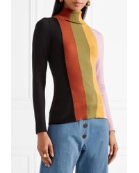 Lyst - Joos Tricot Striped Stretch Cotton-blend Turtleneck Sweater in Green