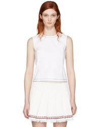 Women's Thom Browne Sleeveless and tank tops On Sale - Lyst
