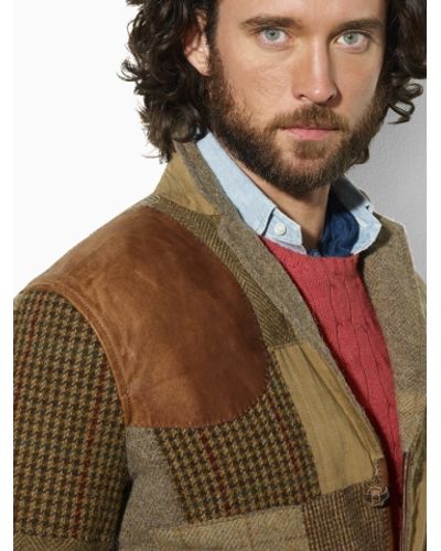 Lyst Polo Ralph Lauren Tweed Patchwork Sport Coat In Brown For Men