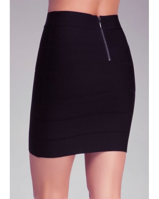 Bebe Solid Bandage Skirt In Black Blk Lyst