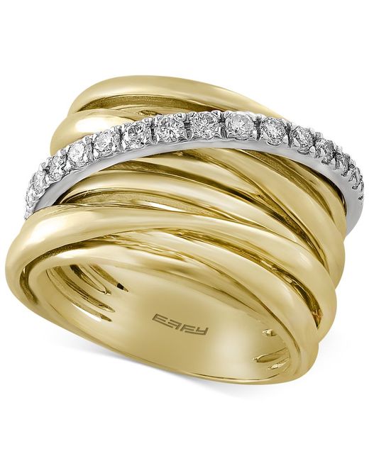 Effy collection Duo By Effy Diamond Multi-row Ring (3/8 Ct. Tw.) In 14k ... Effy collection Duo By Effy Diamond Multi-row Ring (3/8 Ct. Tw.) In 14k ...