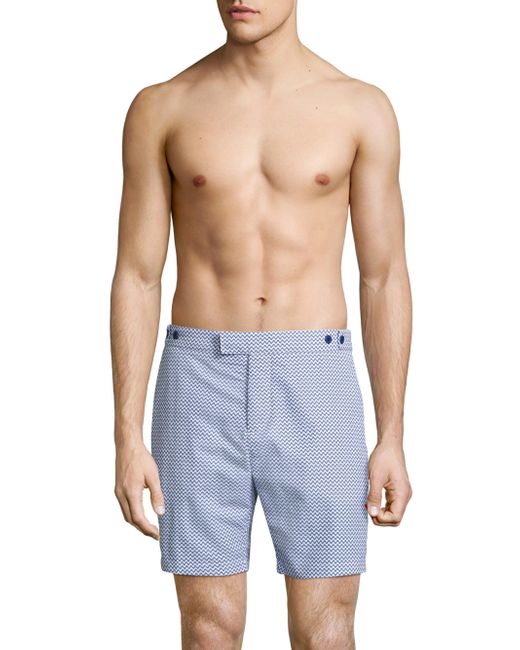 Lyst - Frescobol Carioca Copacabana Swim Trunks in Blue for Men