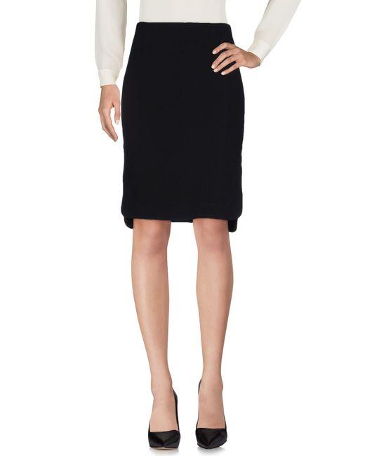 Brian dales Knee Length Skirt in Black | Lyst