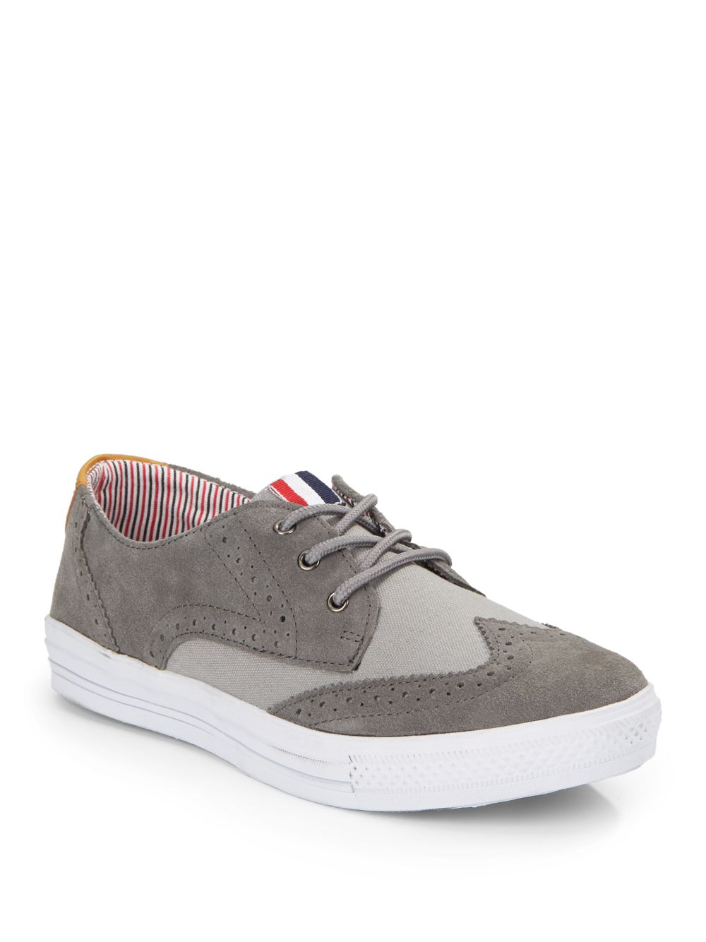 Lyst - Joe'S Jeans Coast Suede & Canvas Wingtip Sneakers in Gray for Men