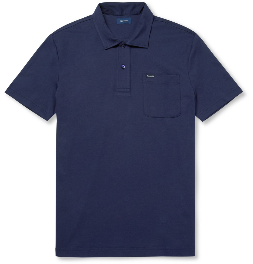 Façonnable Club Cotton Jersey Polo Shirt in Blue for Men | Lyst