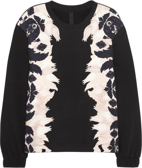 Mother Of Pearl Bailey Printed Silk And Cotton-Fleece Sweatshirt in ...