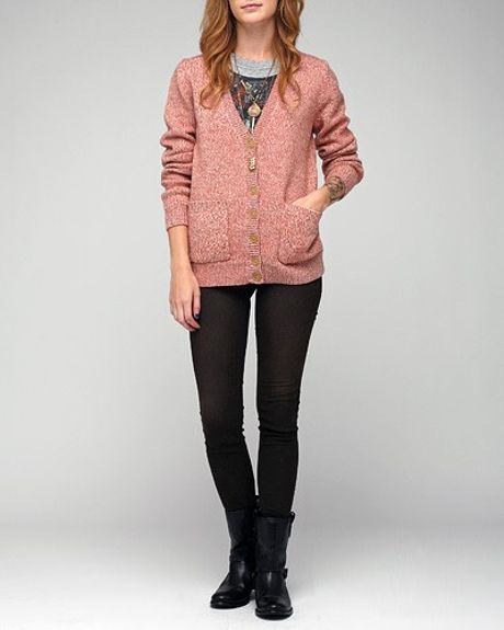 Apc Madras Cardigan in Pink (rose) | Lyst