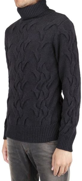 Closed Turtleneck Knit Wool Sweater in Black for Men | Lyst