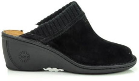 Ugg Gael - Black Suede Clog in Black | Lyst