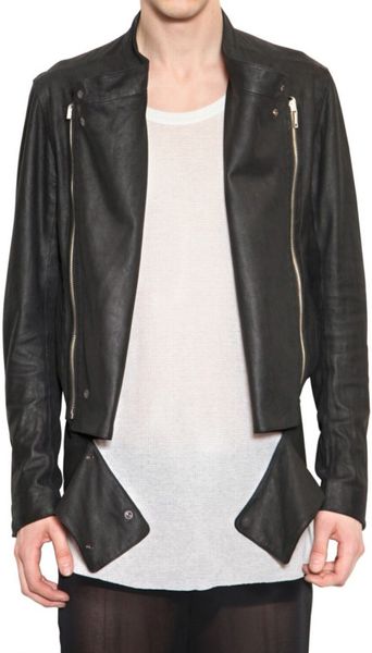 Ann Demeulemeester Double Zip Nappa Leather Jacket in Black for Men | Lyst