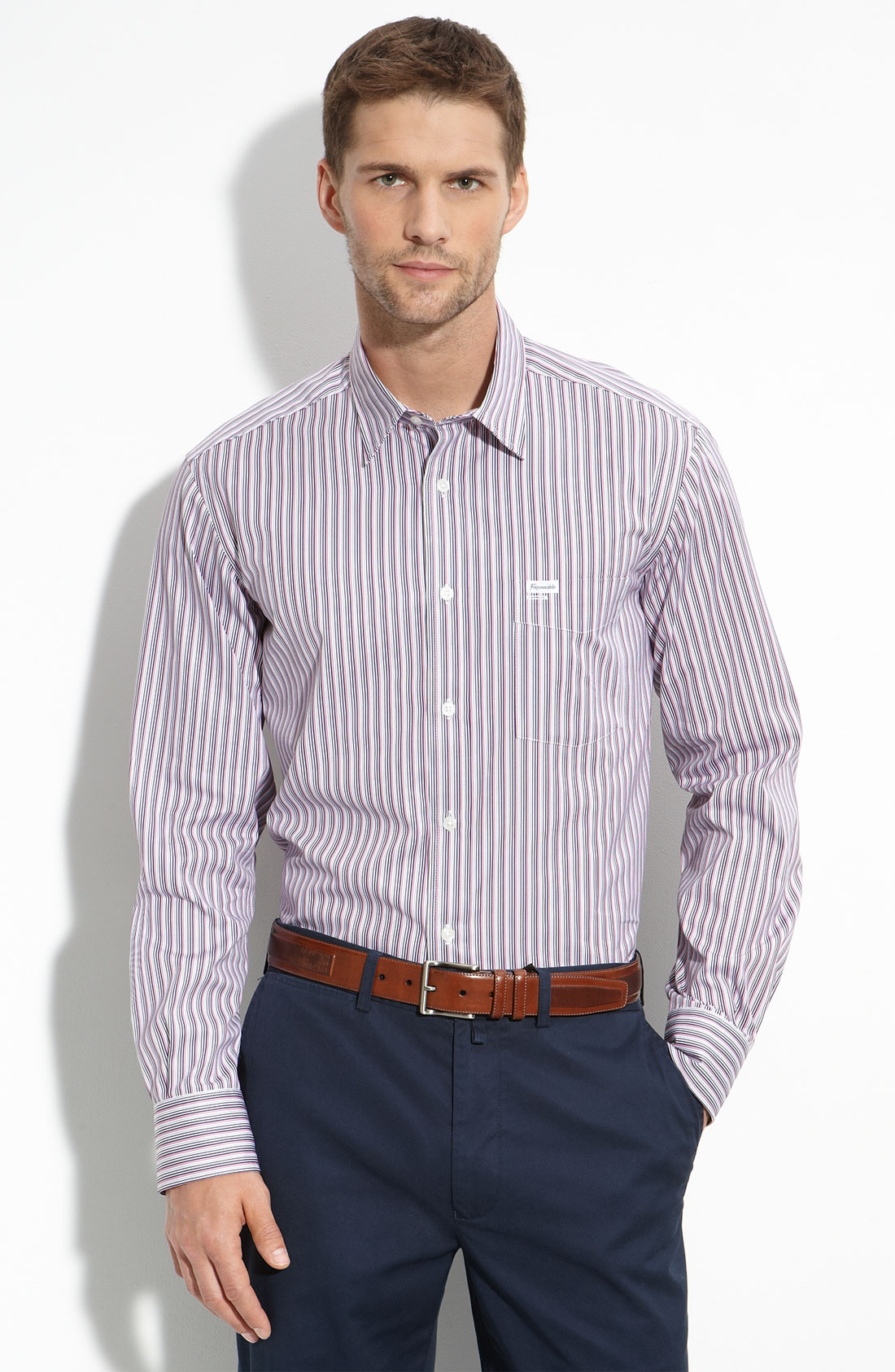 Façonnable Stripe Sport Shirt in Multicolor for Men (multi stripe) | Lyst