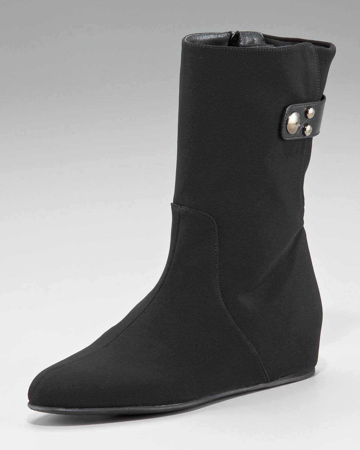 Stuart Weitzman Gortex Flat Boot in Black | Lyst