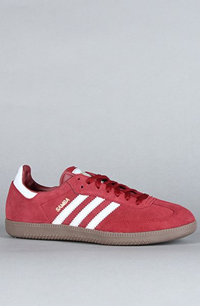 Adidas The Samba Suede Sneaker in Red for Men (grey) | Lyst