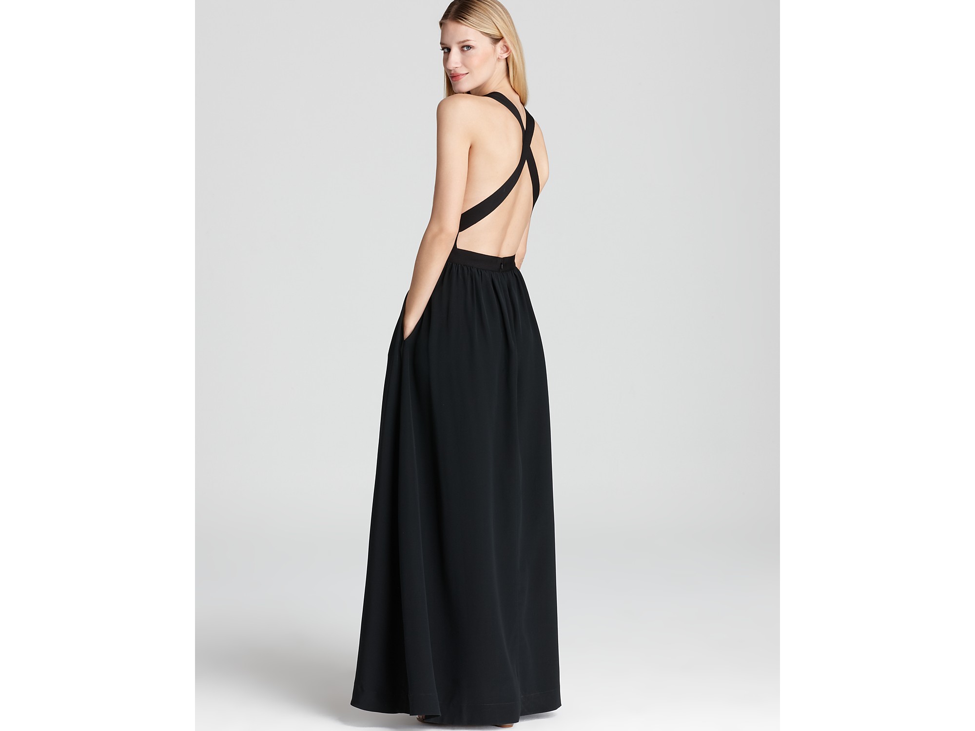 Lyst Juicy Couture Easy Summer Silk Maxi Dress In Black