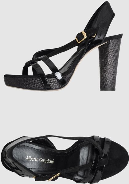 Alberto Guardiani Platform Sandals in White | Lyst