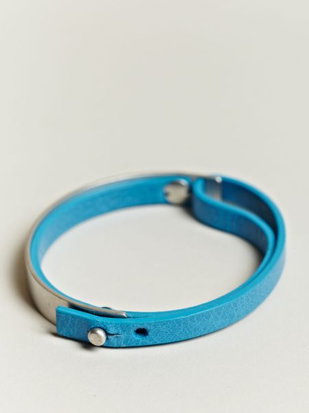 Balenciaga Balenciaga Mens Leather and Metal Bracelet in Blue for Men ...